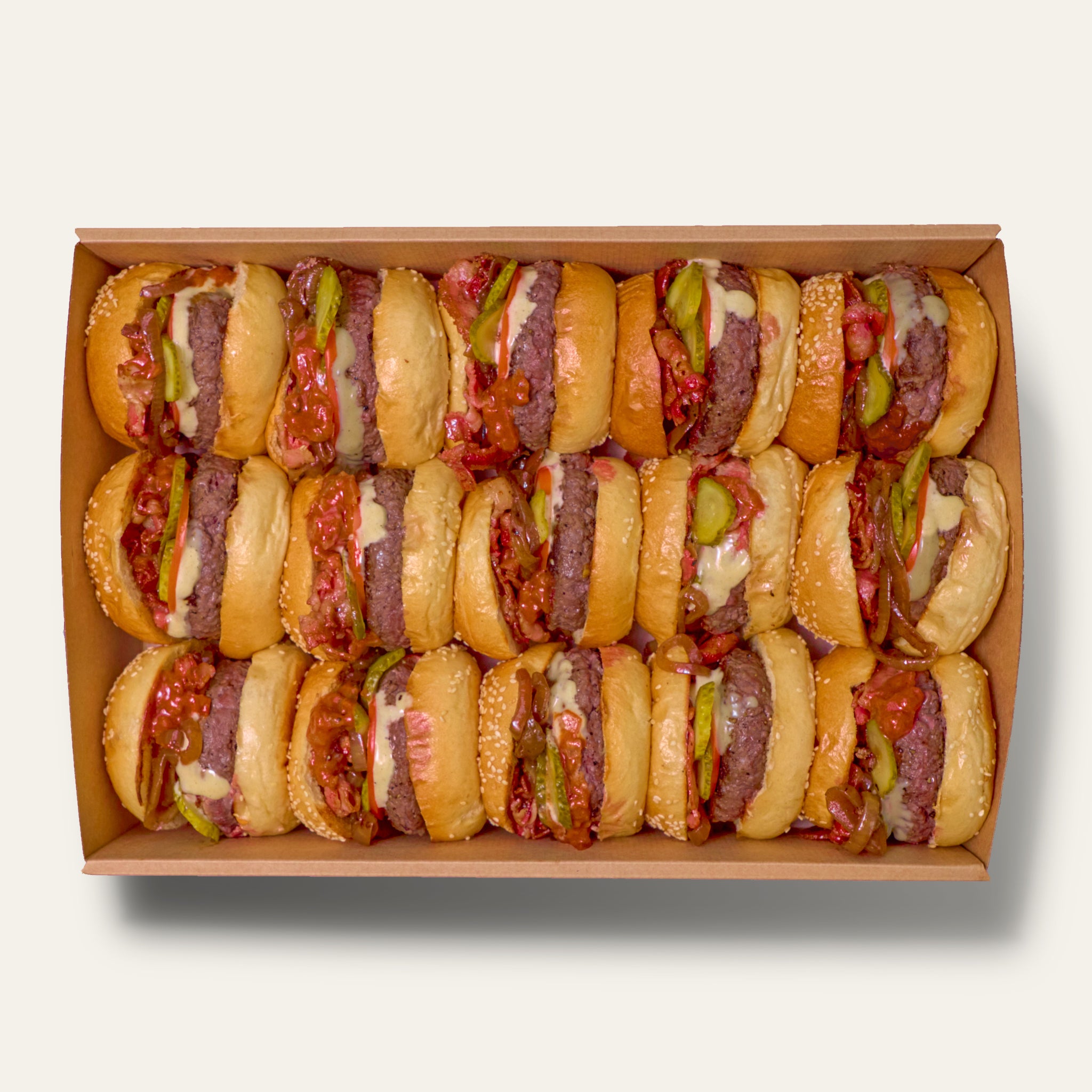 Holy Shit BBQ Cheese Burger Box | LITTLE RABBIT CATERING – Little ...